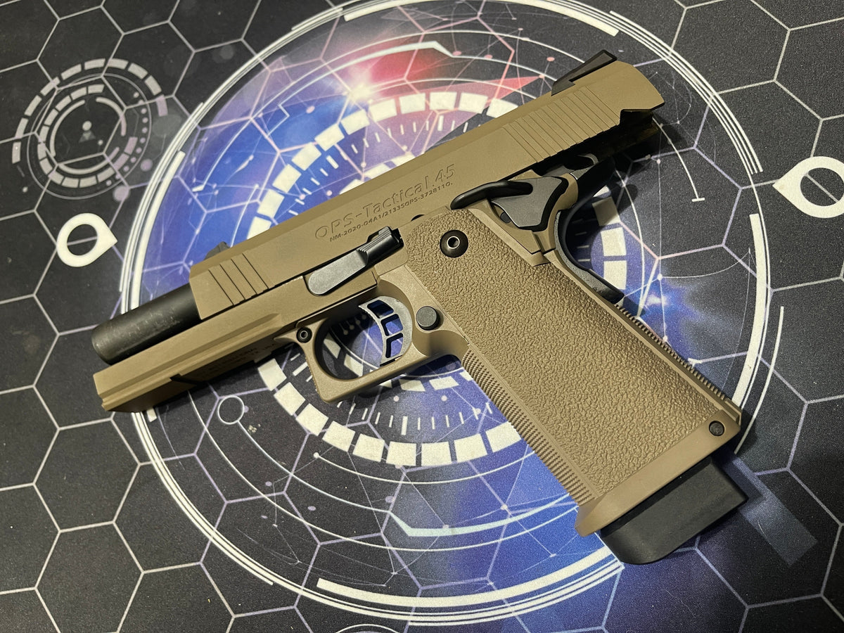 Guarder Custom Hi Capa 4.3 Ops-Tactical FDE Gas Pistol – Armoured Heaven