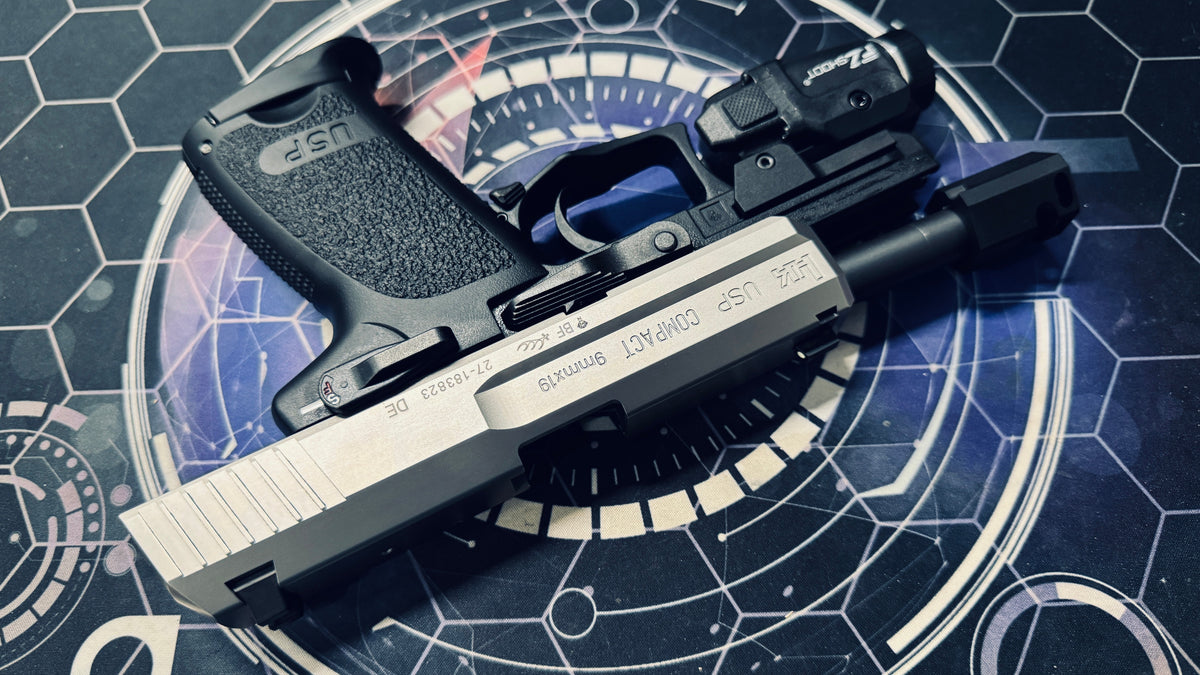 Custom Tokyo Marui / Guarder Stainless Steel USP Compact Gel Blaster ...