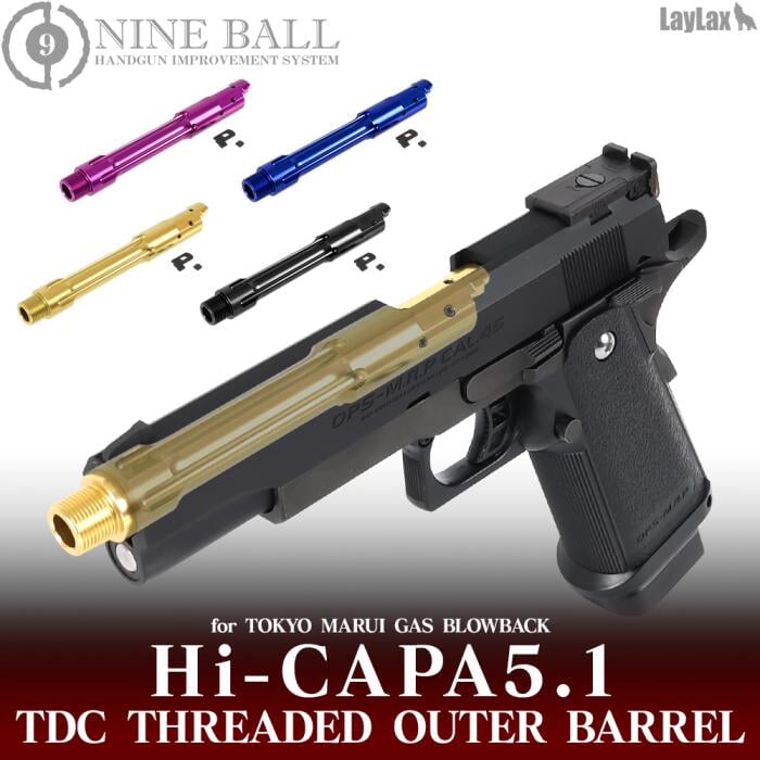 Nine Ball Hi Capa 5.1 TDC Threaded Outer Barrel - Fixed – Armoured Heaven